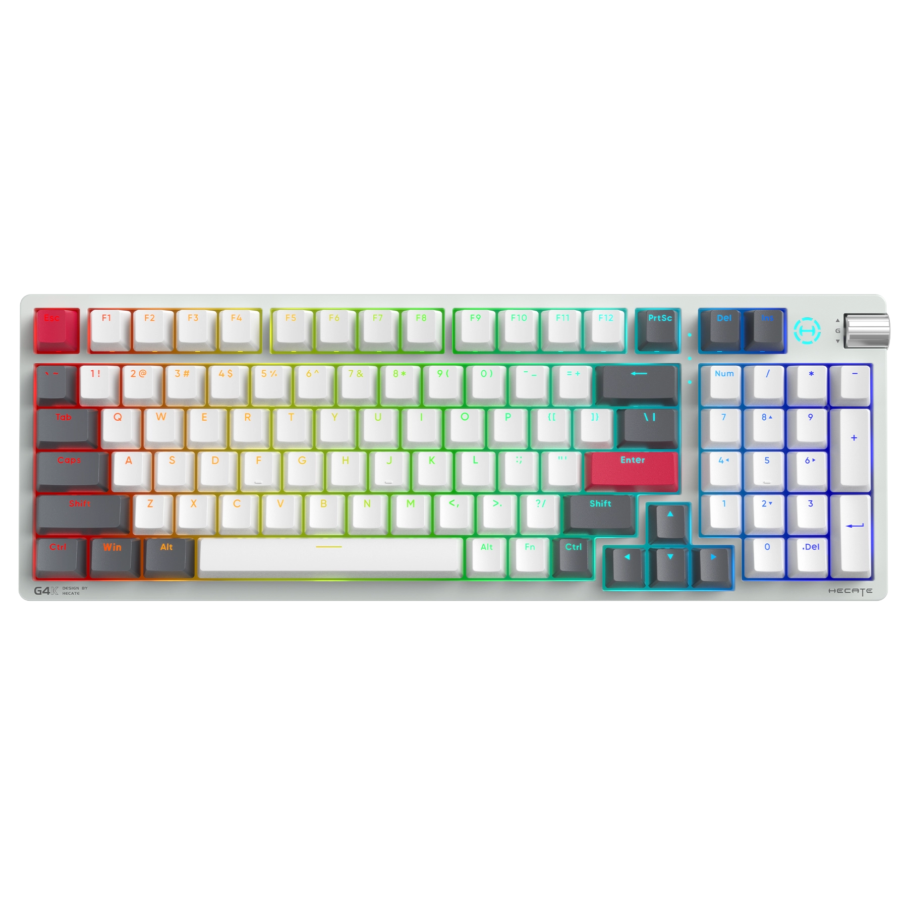 G4K Gray HECATE Gaming Mechanical Keyboards Long Battery Life