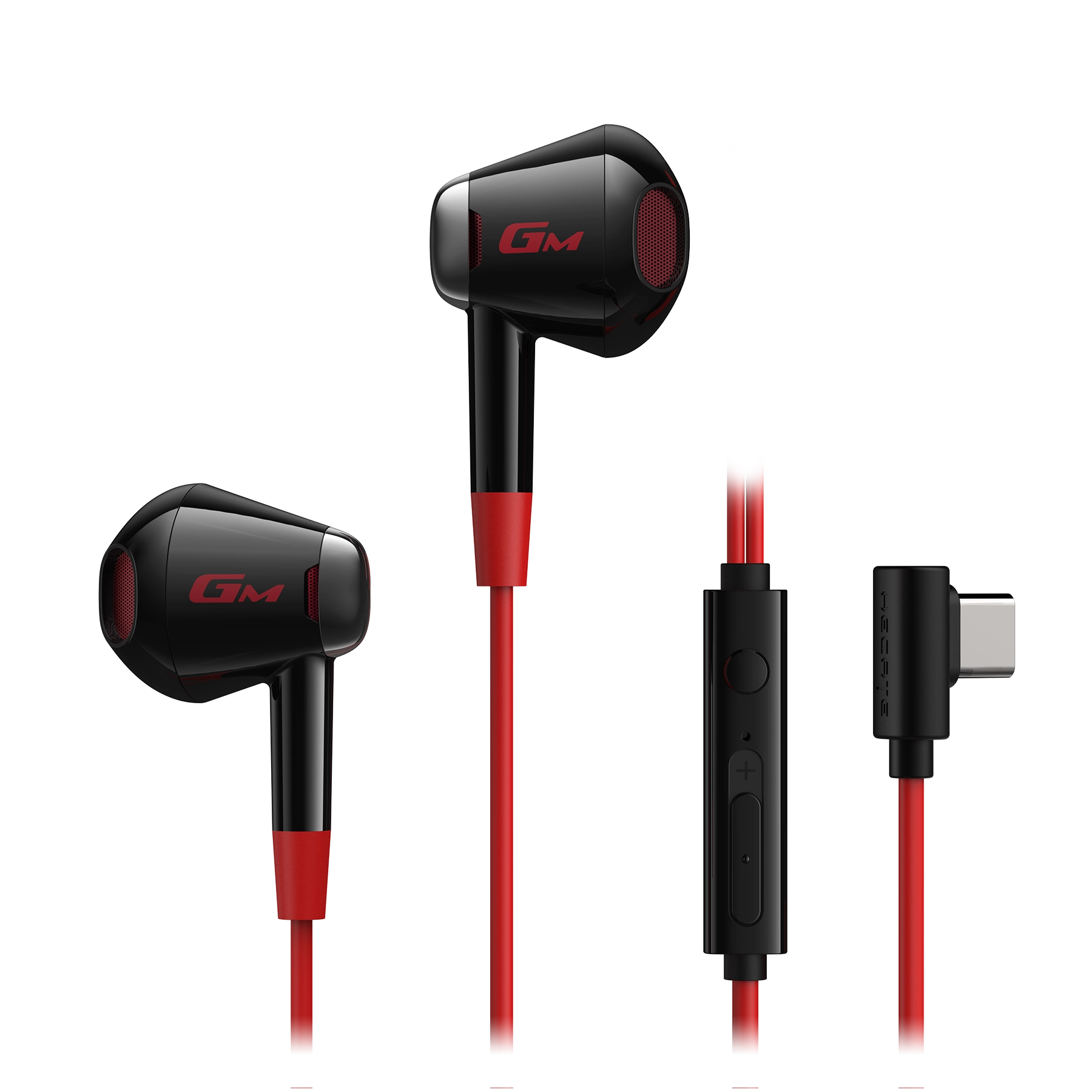 GM180Plus Red Gaming Wired Earbuds | Comfortable Half-In-Ear Earphone